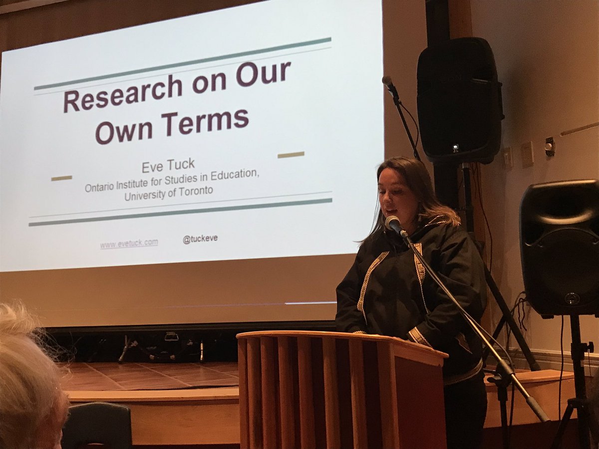 "Research on Our Own Terms" by Eve Tuck: A thread by a listener - CLEAR ...